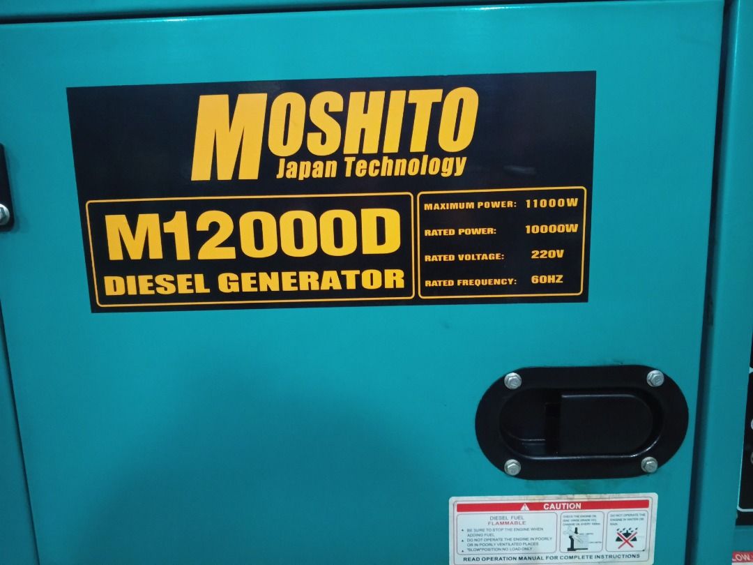 MOSHITO Japan 12Kva / 11000W Silent Diesel Generator Set - Used with ...