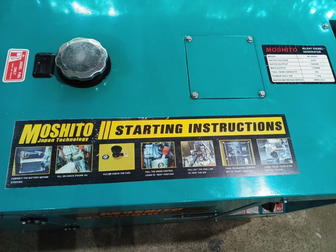 MOSHITO Japan 12Kva / 11000W Silent Diesel Generator Set - Used with ...