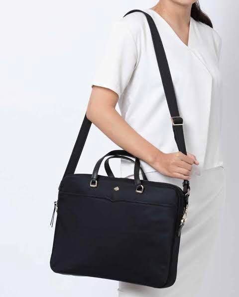 NEW Kate Spade - Jae Nylon Laptop Bag (black), Fesyen Wanita, Tas ...