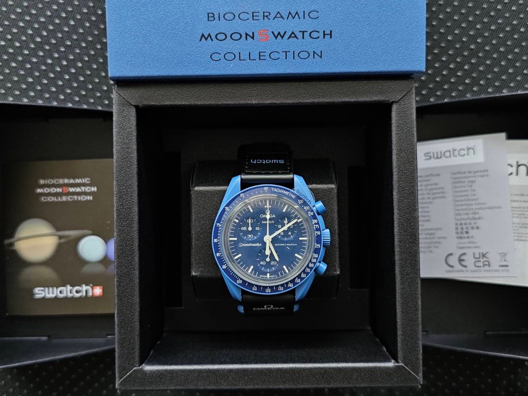 Omega Swatch MoonSwatch Mission to Neptune Brand New, Men's Fashion ...