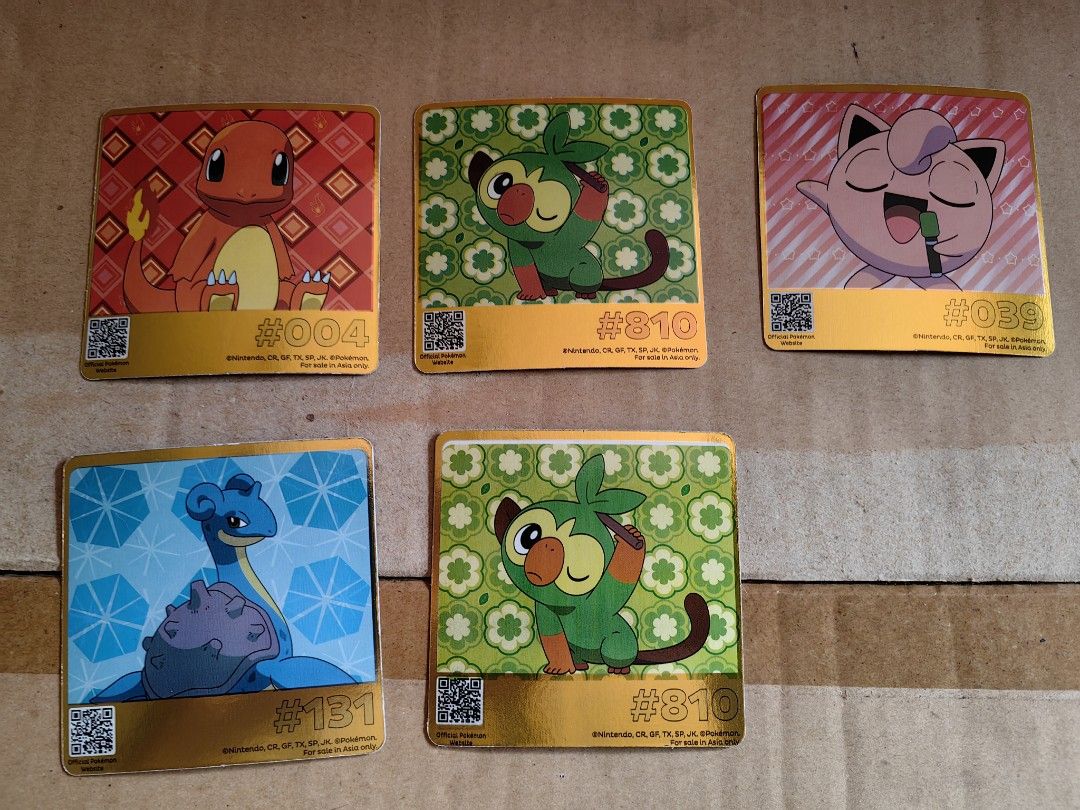 Oreo Pokemon Card: Cyndaquil, Grookey, Jigglypuff, Lapras, Charmander ...