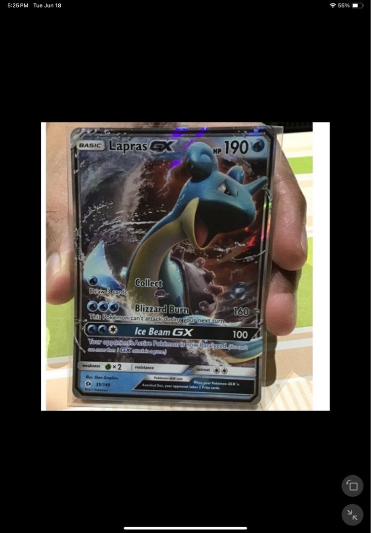 Original Lapras GX card, Hobbies & Toys, Toys & Games on Carousell