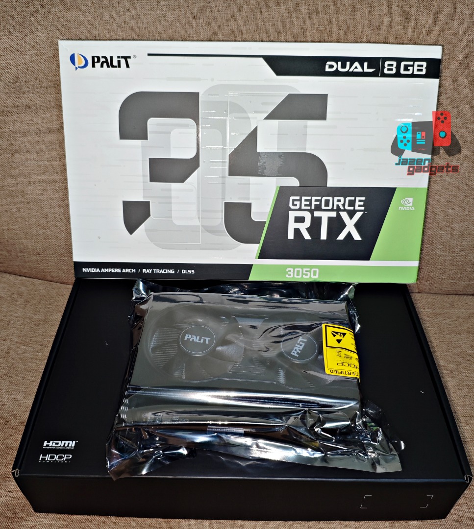 PALIT RTX 3050 Dual 8GB GDDR6 (Brand New), Computers & Tech, Parts ...