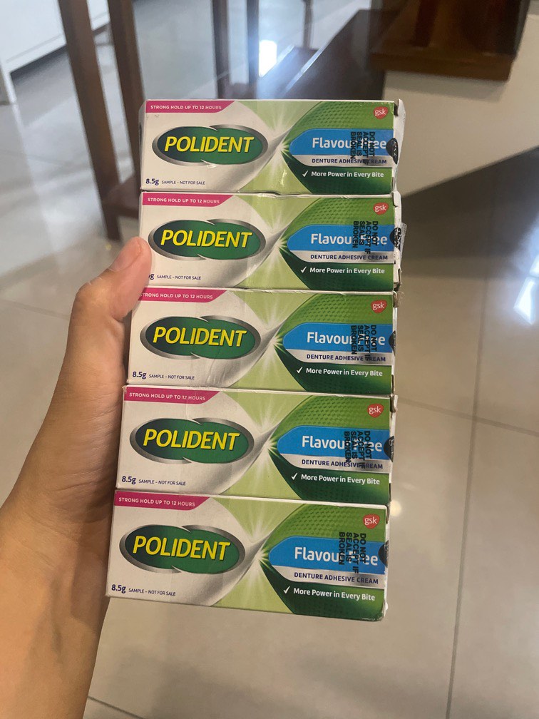 Polident denture adhesive free with purchase, Health & Nutrition ...