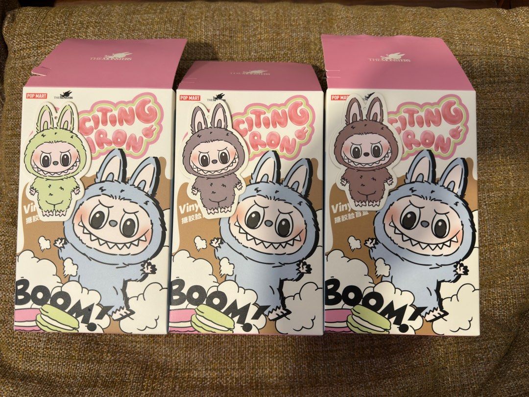 black pink Lisa Popmart Labubu 馬卡龍搪膠臉 拉布布 LABUBU 馬卡龍 原裝popmart有單Labubu ...