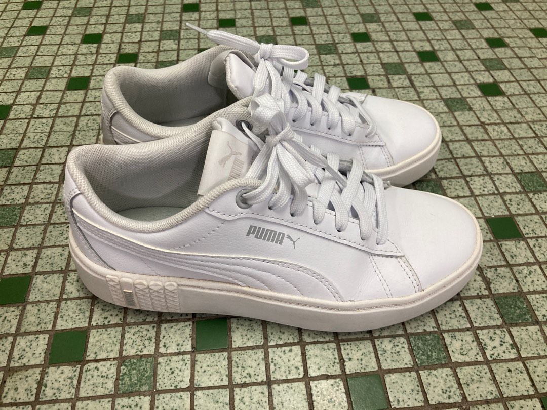 Puma 全白色波鞋 36碼, 女裝, 鞋, 波鞋 - Carousell