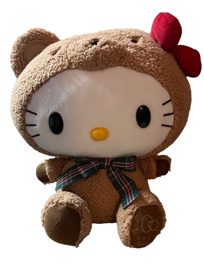 Sanrio Hello Kitty Teddy Bear Big Plush Soft Stuffed Toy 35th Anniversary RARE, Hobbies & Toys ...