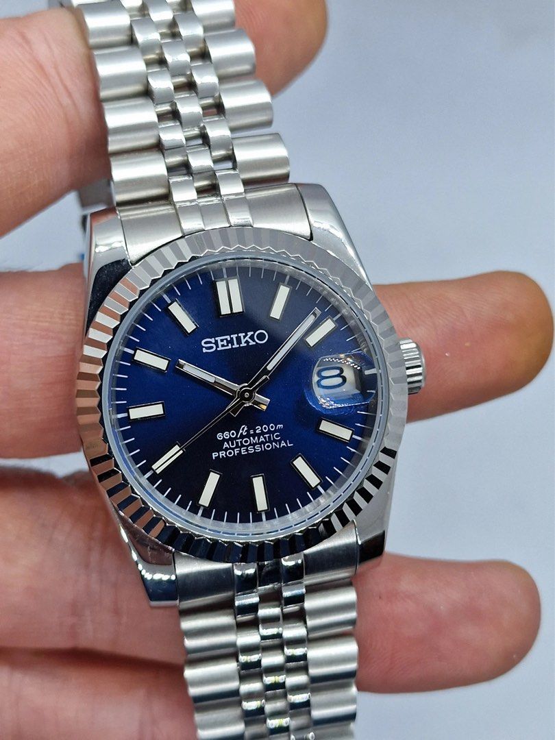 Seiko Mod X Rolex datejust, Men's Fashion, Watches & Accessories ...