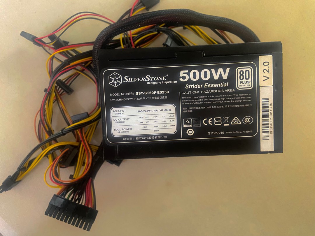 Silverstone 500W PSU, Computers & Tech, Parts & Accessories, Computer ...