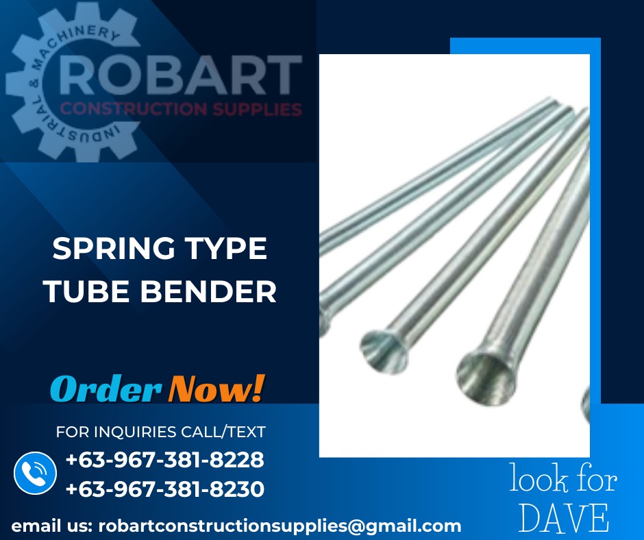 SPRING TYPE TUBE BENDER, Commercial & Industrial, Construction Tools ...