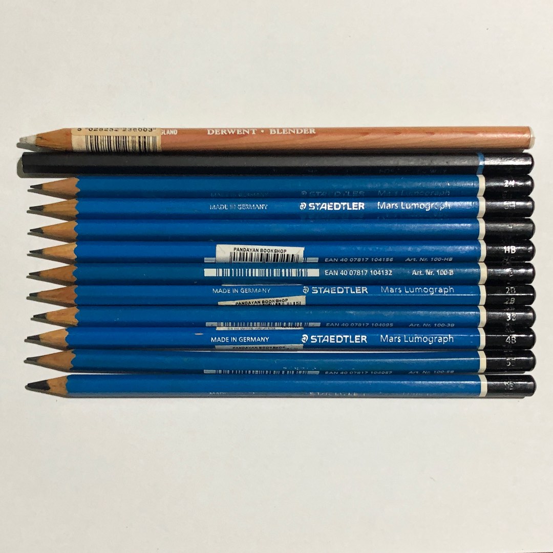 Staedtler Mars Lumograph Pencils, Berkeley Soft Charcoal Pencil ...