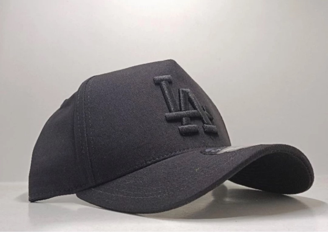 Topi New Era Los Angeles Dodgers LA Hitam Full Black Original, Fesyen ...
