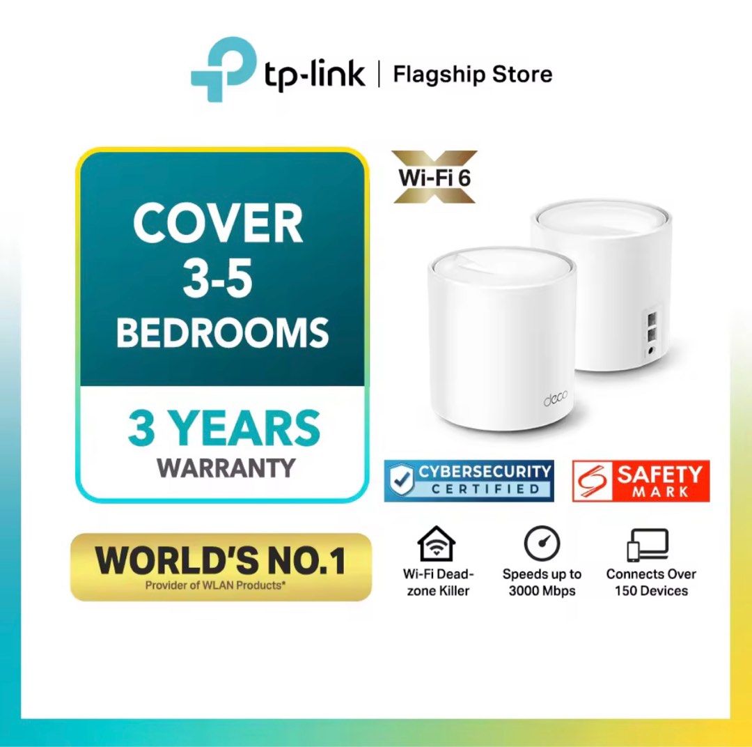 TP-LINK Deco X60(2-pack) AX5400 Dual Band Gigabit OFDMA MU-MIMO WiFi 6 ...