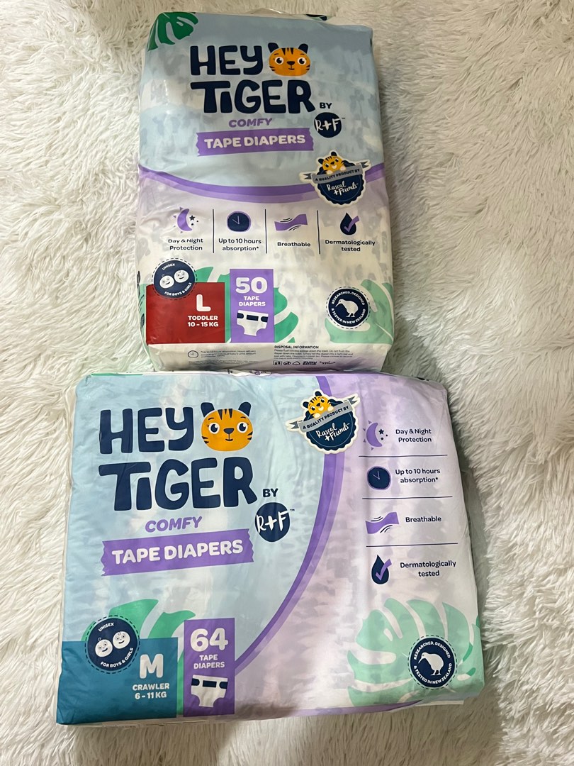 UNILOVE & HEY TIGER DIAPER, Babies & Kids, Bathing & Changing, Diapers ...