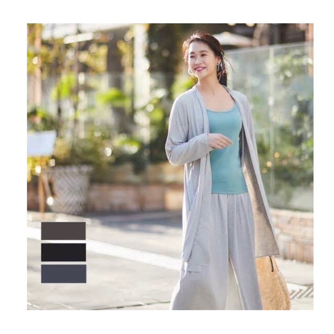 UNIQLO airism long cardigan (black), Women's Fashion, Coats, Jackets ...