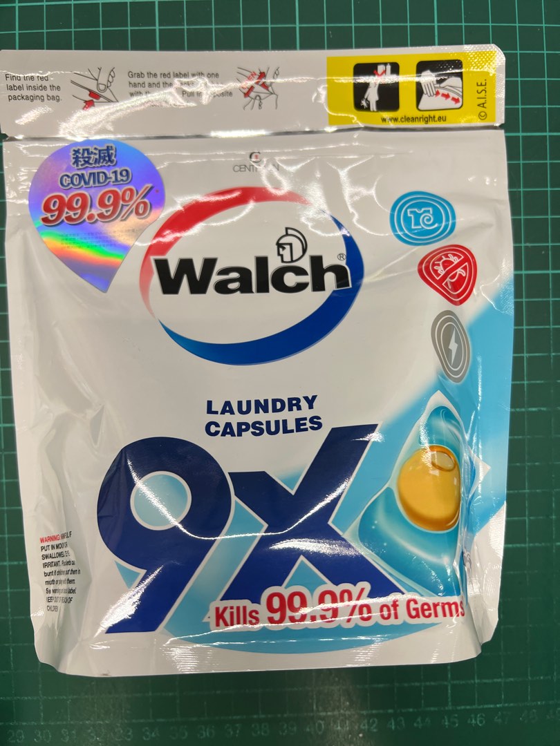 WALCH 9X殺菌洗衣珠 20粒, 傢俬＆家居, 家居清潔及護理用品, 清潔劑 - Carousell