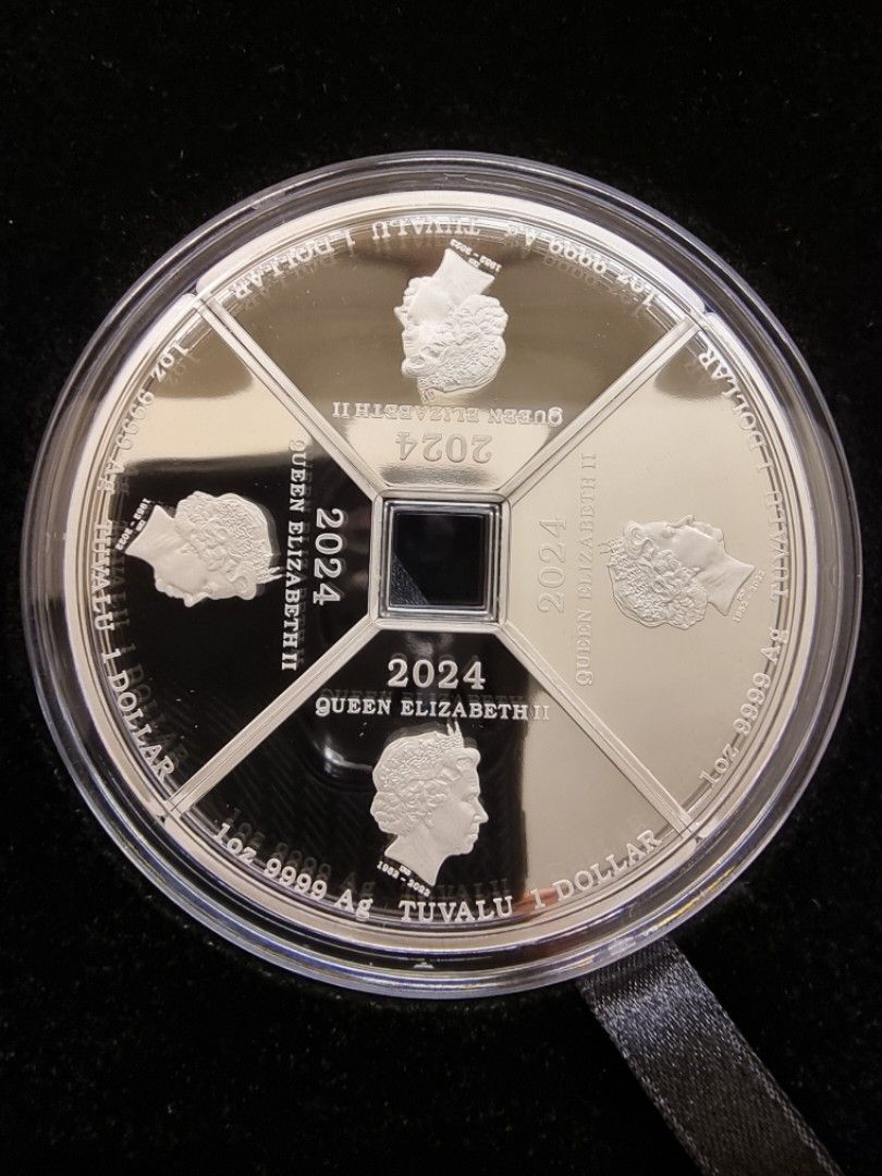 Year of the Dragon Quadrant 2024 1oz Silver Proof Coloured Four-Coin ...