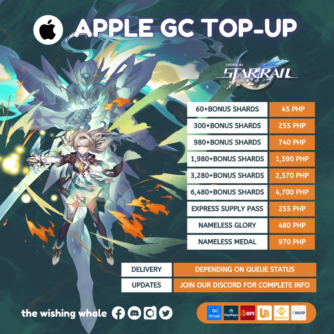 6,480 Honkai Star Rail Oneiric Shards (Apple GC), Video Gaming, Gaming ...