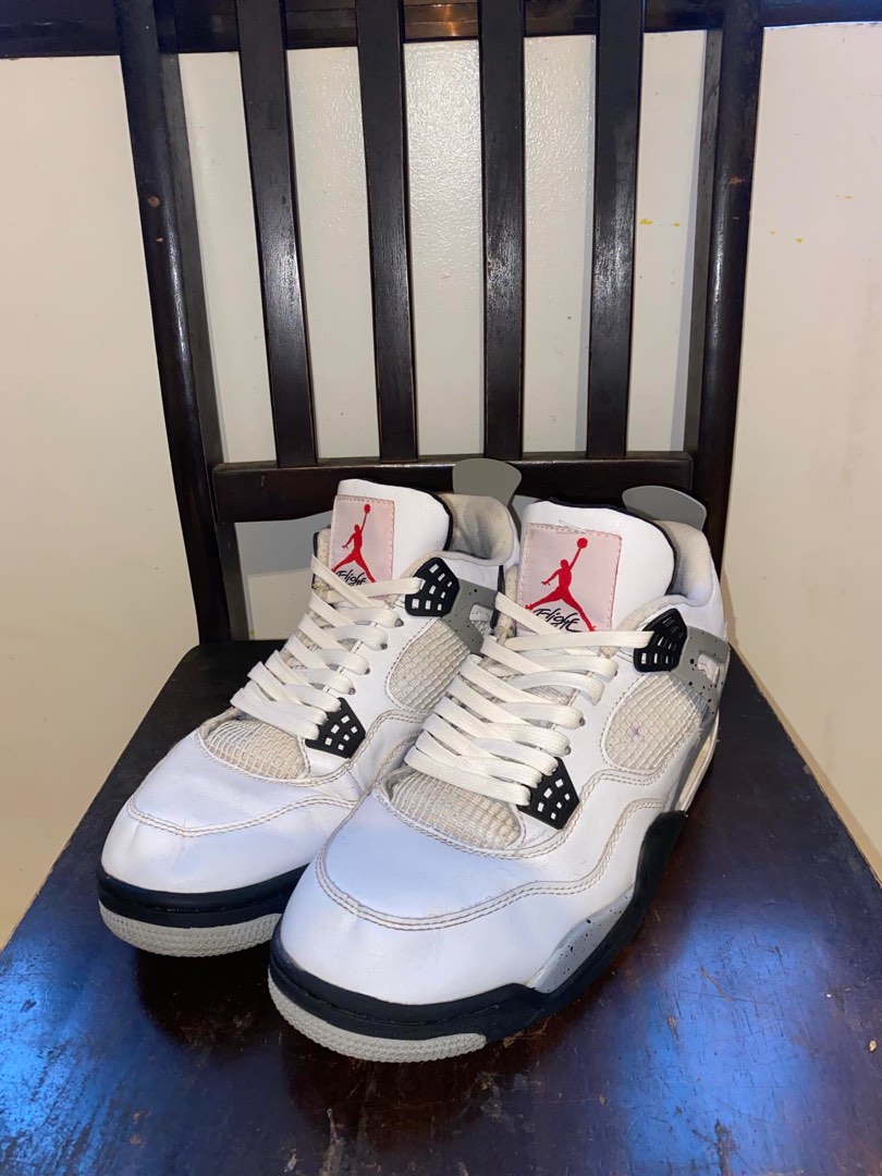 Air Jordan 4 "Cement", Women's Fashion, Footwear, Sneakers on Carousell