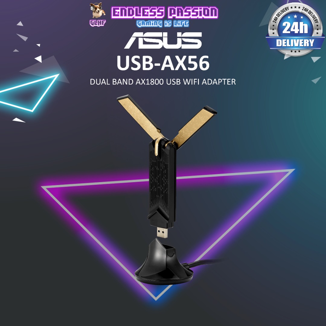 ASUS USB-AX56 Dual Band AX1800 USB WiFi Adapter, Computers & Tech ...