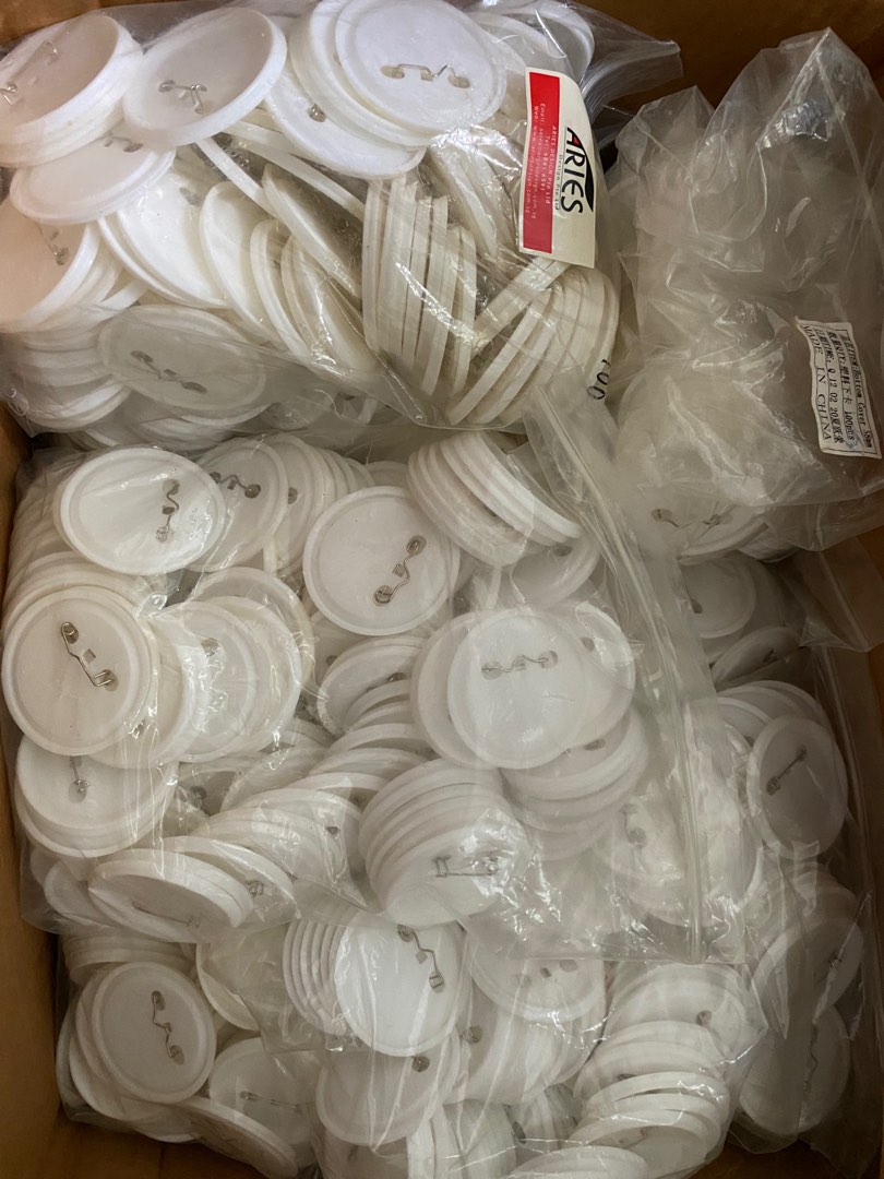 Back of Plastic Pin Button 58mm, Hobbies & Toys, Stationery & Craft ...