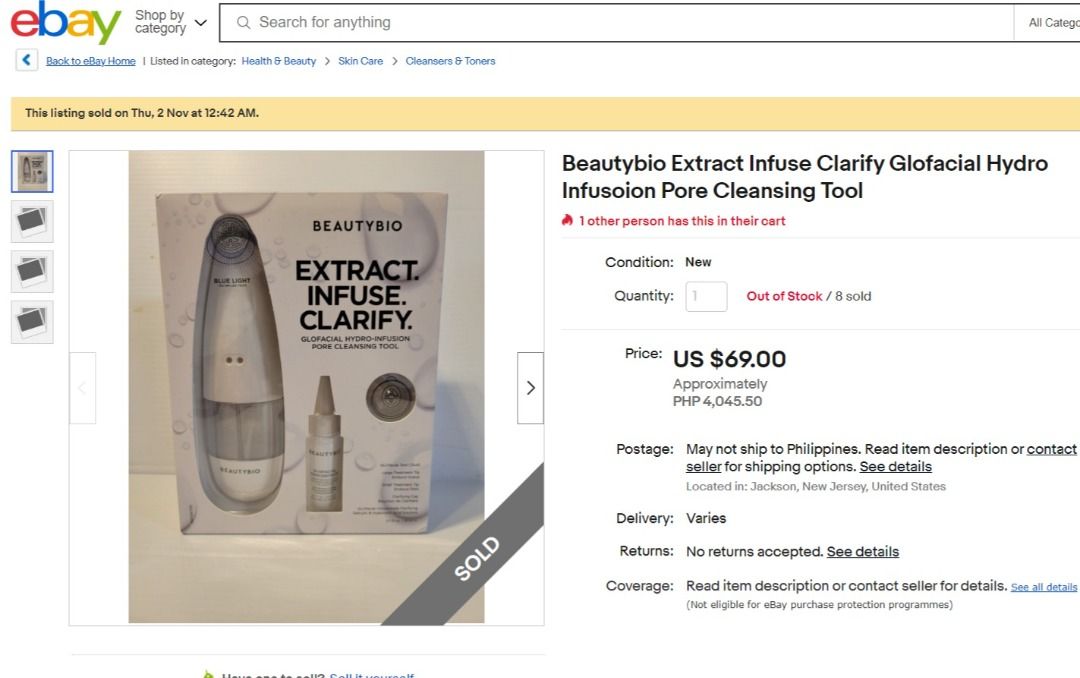 SOLD Beautybio Extract Infuse Clarify Glofacial Hydro Infusoion Pore ...