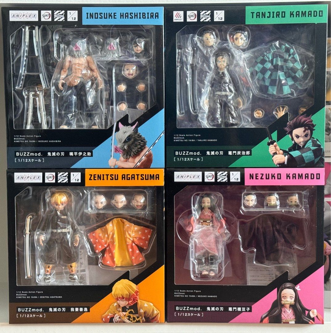 Aniplex Buzzmod Demon Slayer [Set of 4] Buzzmod Tanjiro Kamado+Buzzmod Nezuko Kamado+Buzzmod ...