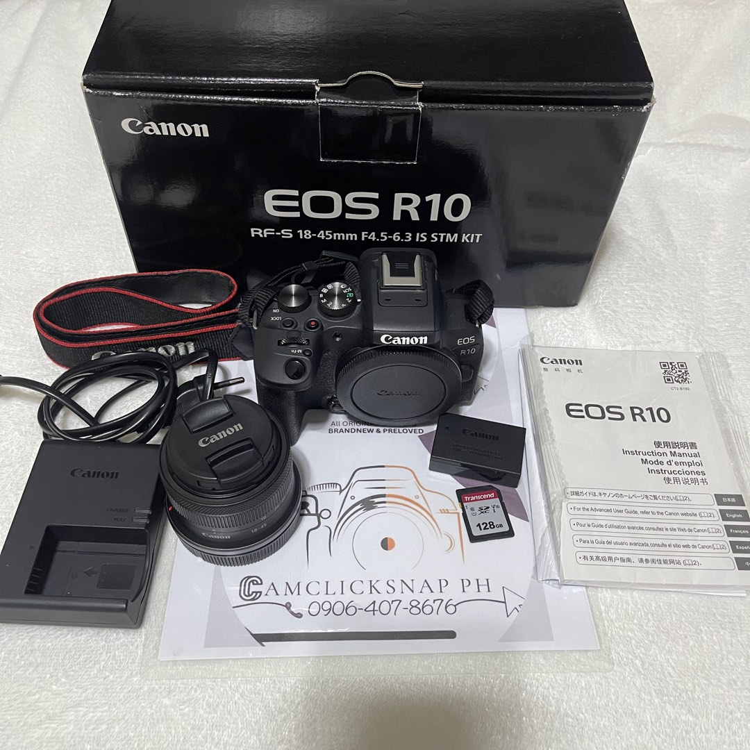 Canon EOS R10 with 18-45mm is stm lens & Box, Like new 24MP flip ...