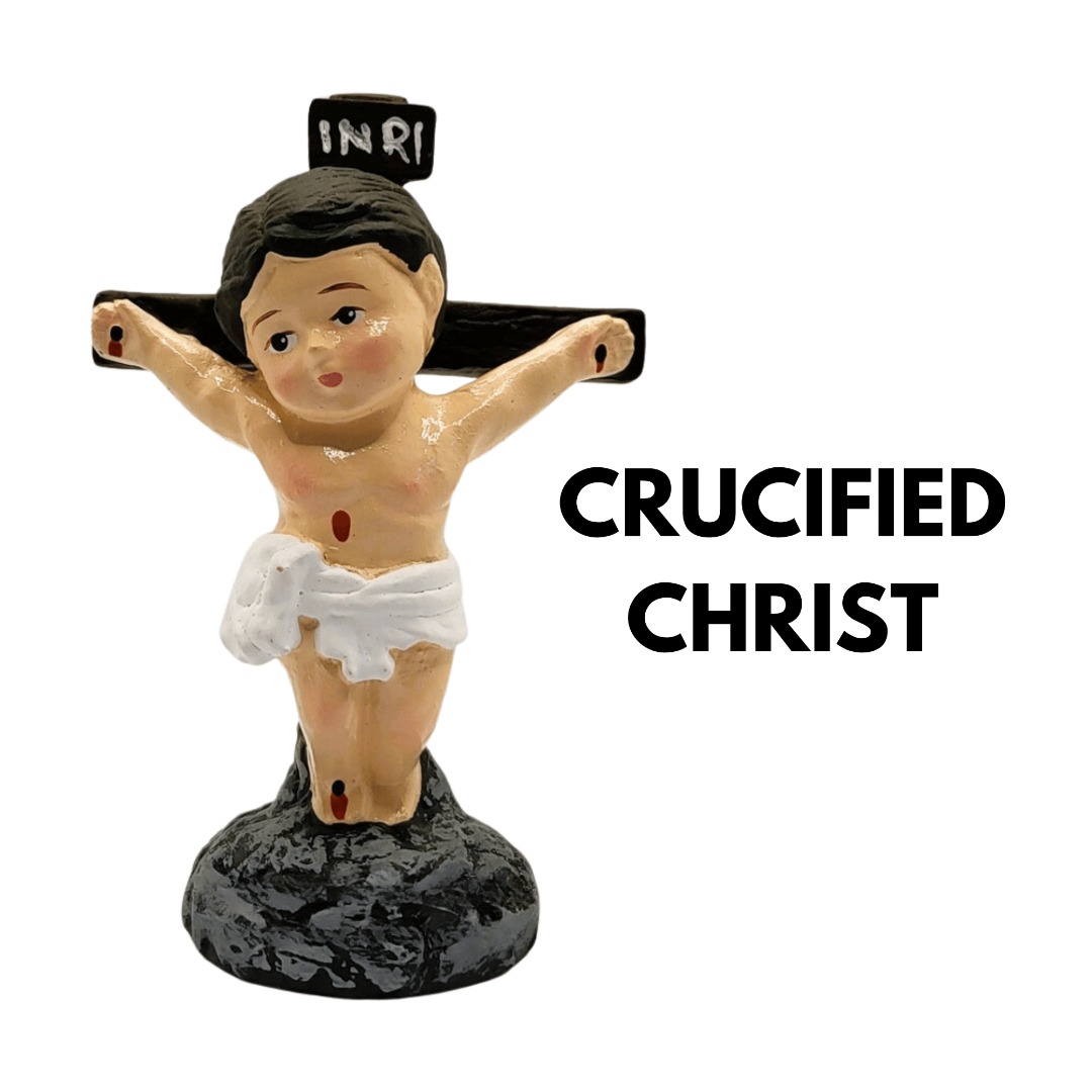 Chibi Religious Mini Statues Crucified Christ 3.5 to 4 inches, Hobbies ...