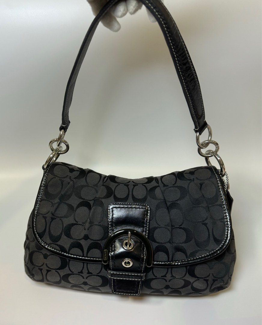 Coach Soho Signature Medium Flap, Luxury, Bags & Wallets on Carousell
