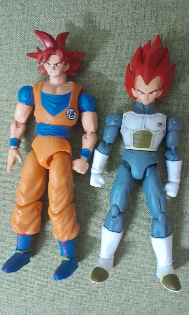 Dragonball god goku vegeta set 6'inch scale figure custom repaint shf ...
