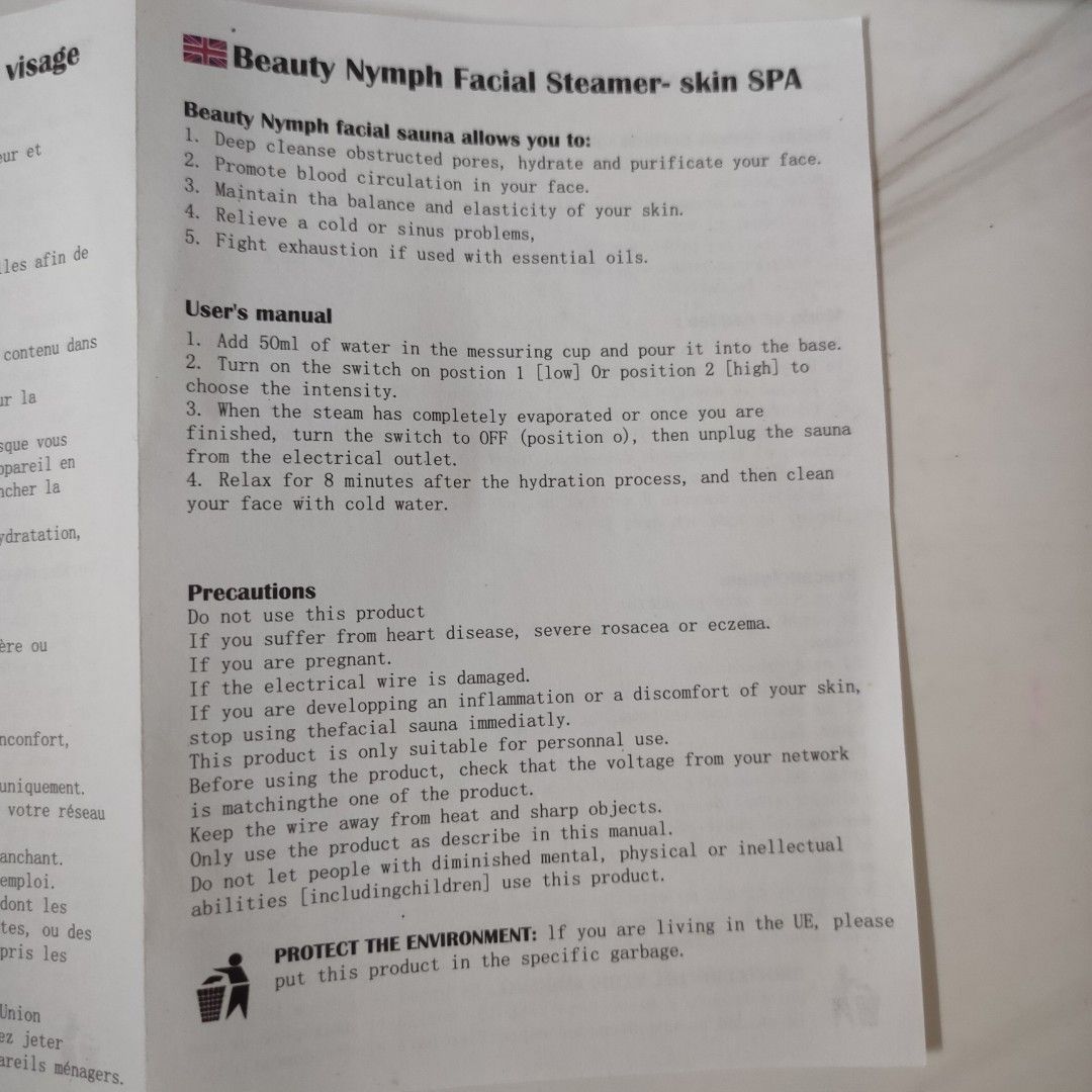 Facial Steamer Malaysia plug, Beauty & Personal Care, Face, Face Care ...