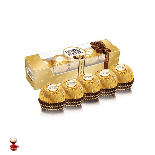 Ferrero Rocher Fine Hazelnut Milk Chocolates 5pcs, Food & Drinks ...