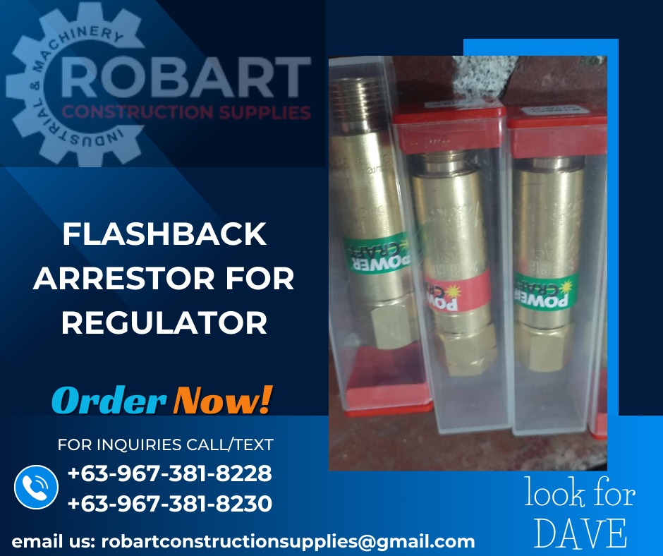 FLASHBACK ARRESTOR FOR REGULATOR, Commercial & Industrial, Construction ...