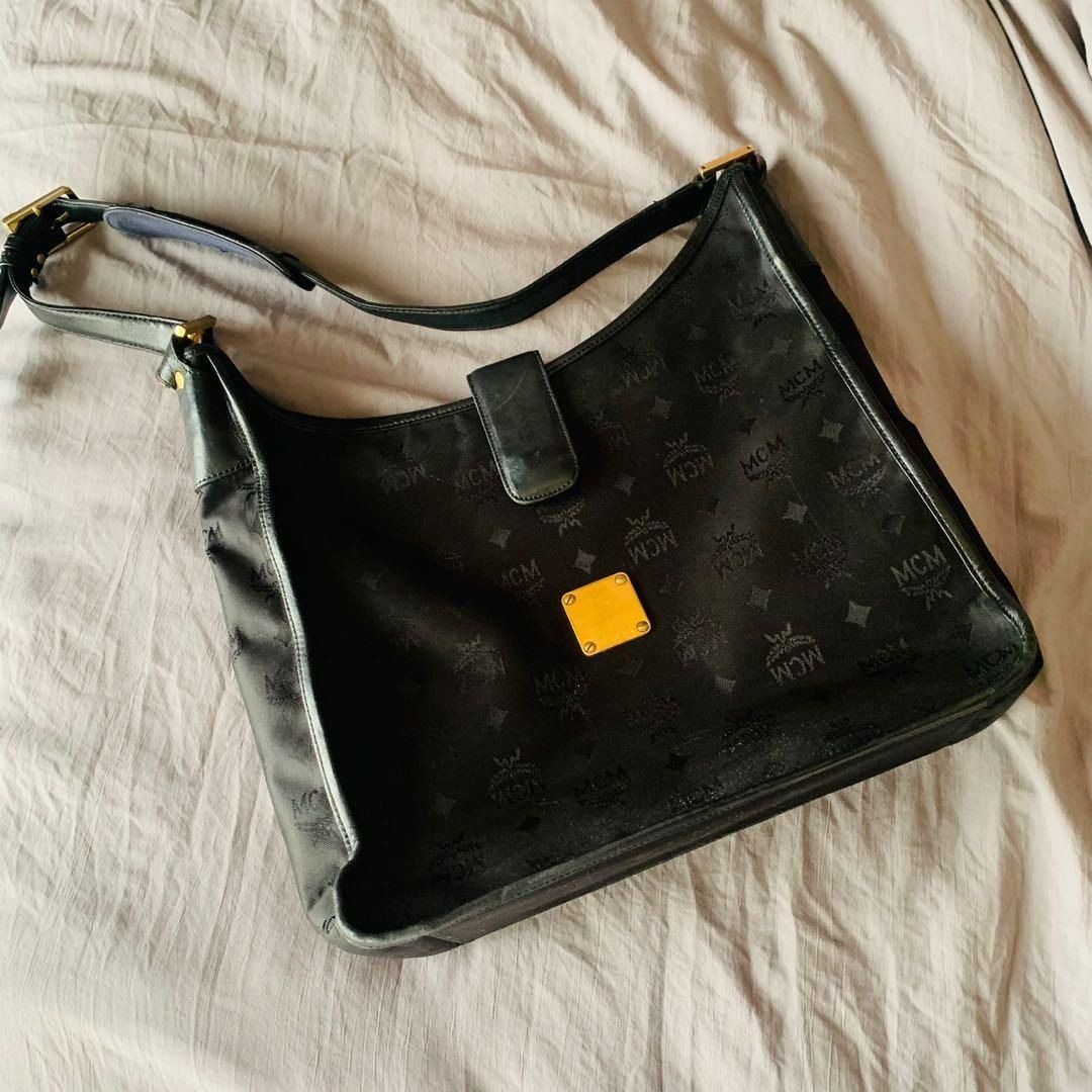 Genuine Vintage MCM Hobo Monogram Visetos Black Leather and Nylon ...