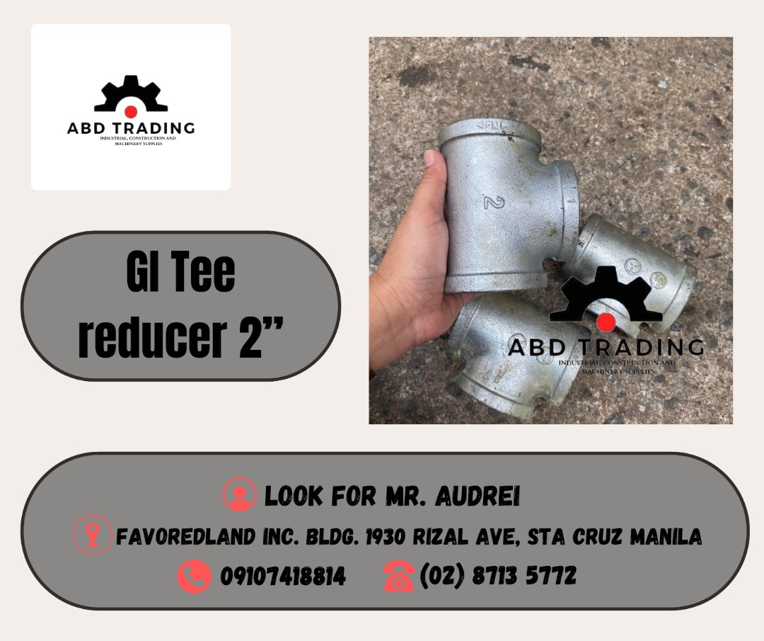 GI TEE REDUCER, Commercial & Industrial, Construction Tools & Equipment ...