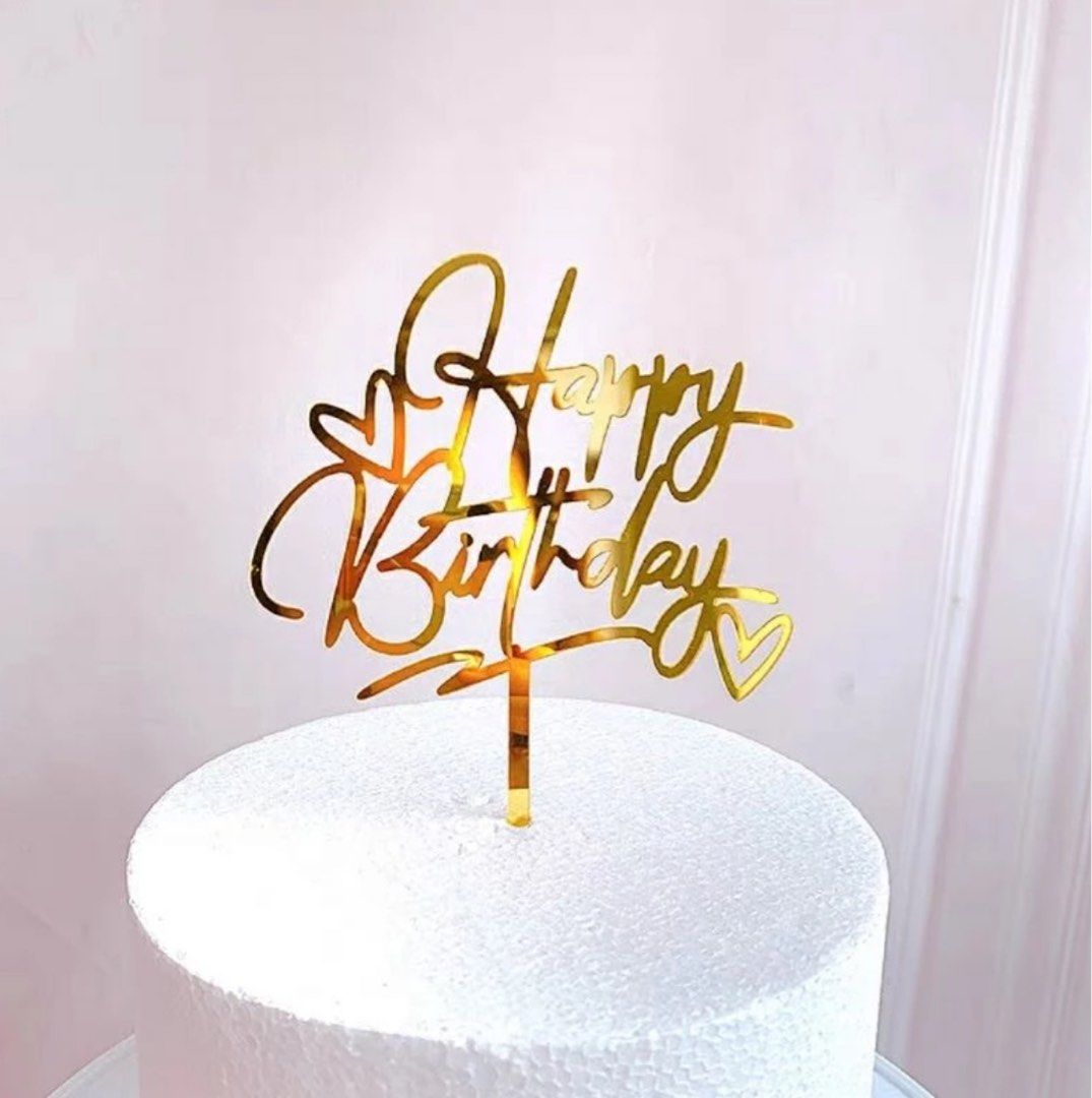 Happy birthday cake topper tag party topper Anniversary Graduation ...