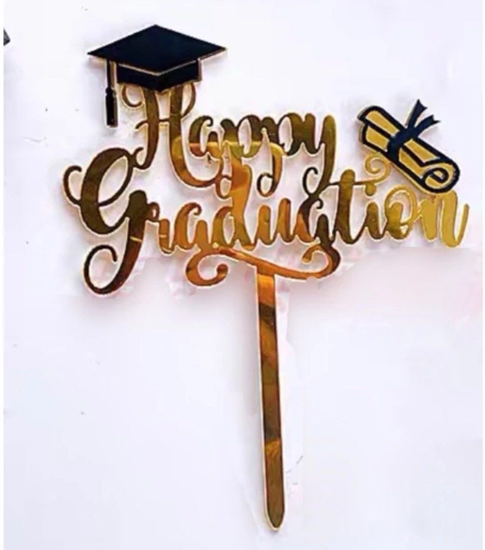 Happy birthday cake topper tag party topper Anniversary Graduation ...