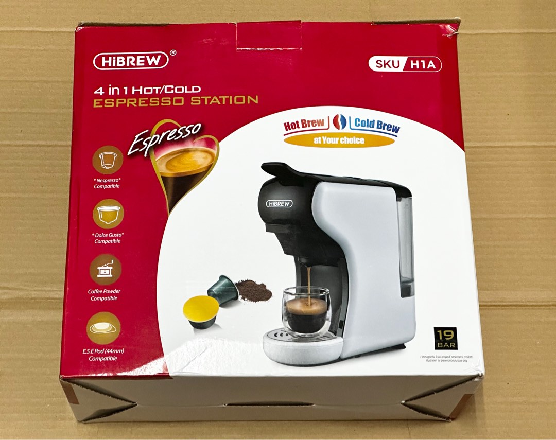 HiBrew 4-in-1 Hot/Cold Espresso Station, White - ST-504 H1A, Espresso ...