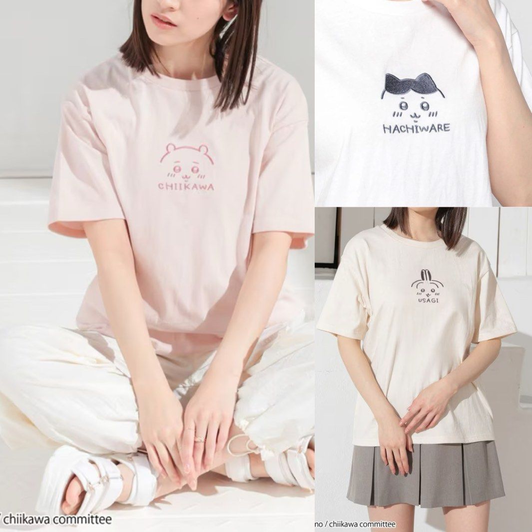 日本品牌Honeys x Chiikawa吉伊卡哇聯乘刺繡tee #tshirt #chiikawa代購 #預購 #吉伊卡哇代購 #usagi ...