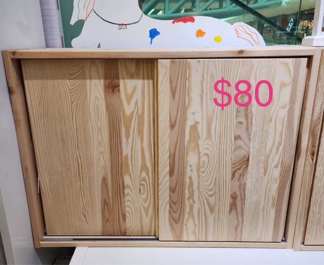 Ivar timber sliding door cabinet, Furniture & Home Living, Furniture ...