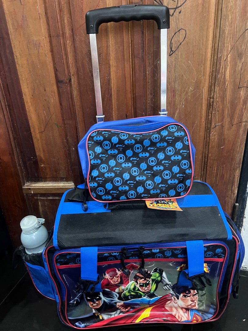 Justice League Trolley Bag Box Type, Babies & Kids, Babies & Kids ...