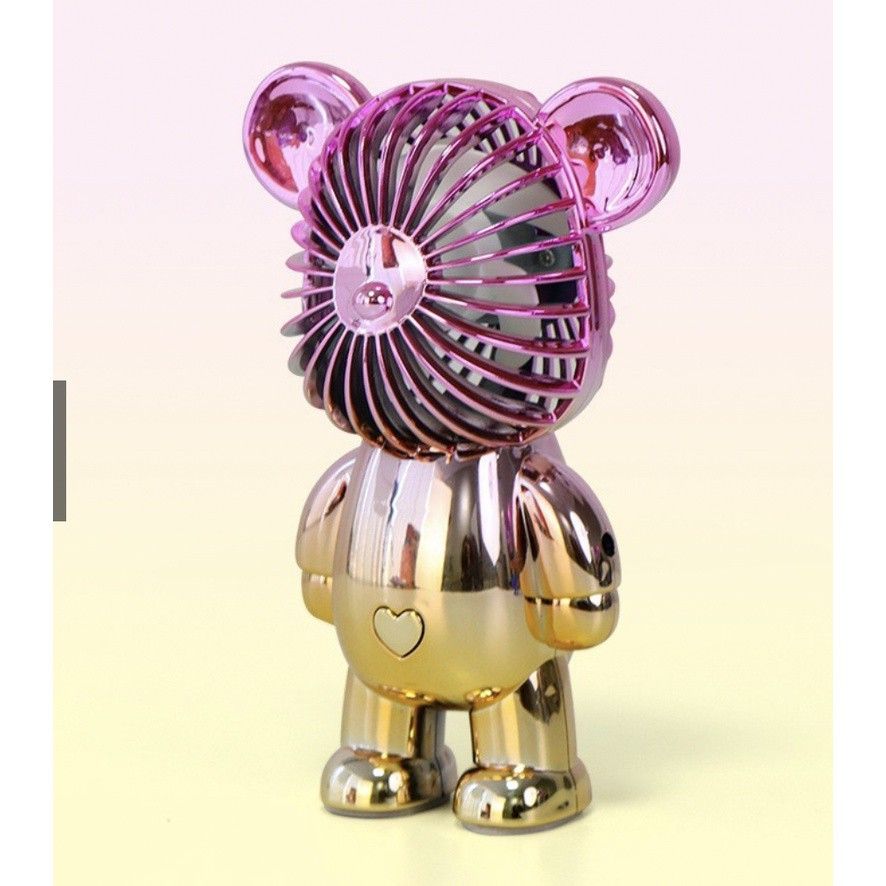 Kipas Angin Mini Portable Beruang GRADASI Lucu USB Charge Fan 3-Speed ...