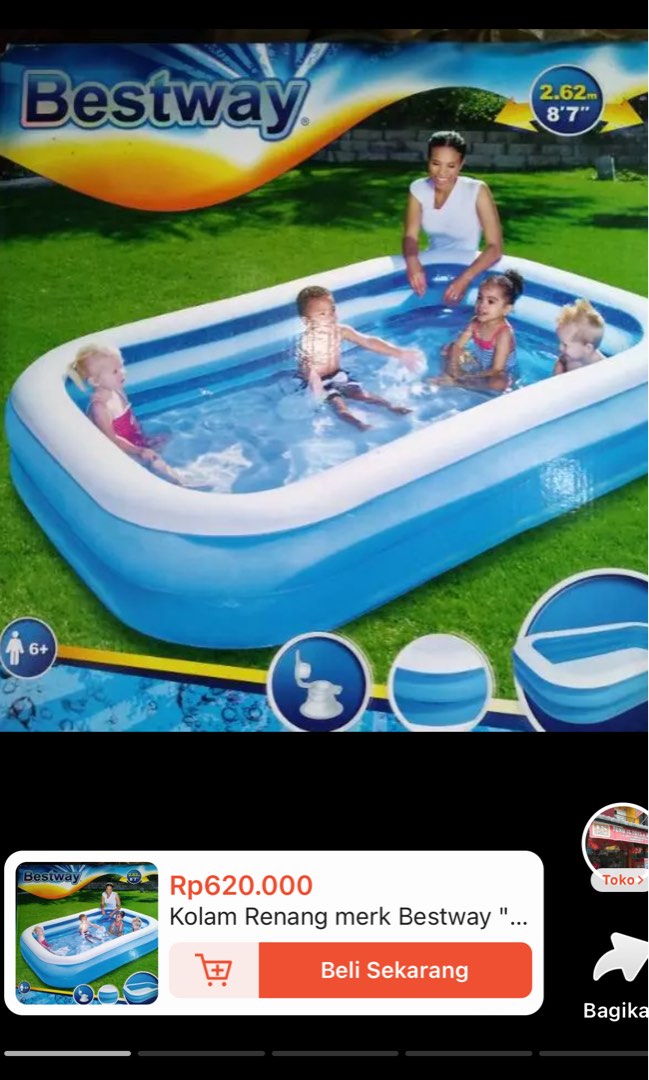 KOLAM RENANG JUMBO MERK BESTWAY, Olah Raga, Perlengkapan Olahraga Lainnya di Carousell