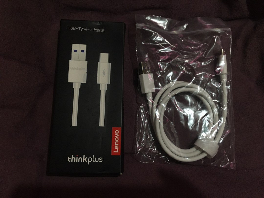 Lenovo Thinkplus Fast USB Type C USB Cable, Mobile Phones & Gadgets ...