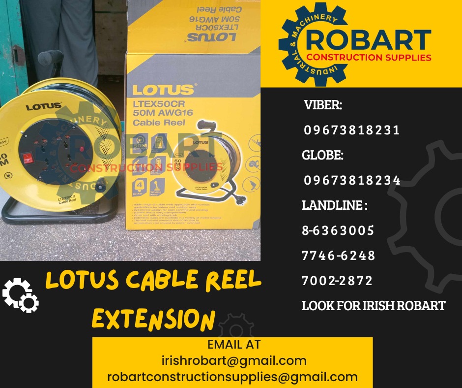 Lotus 50-Meters Cable Reel Extension, Commercial & Industrial ...