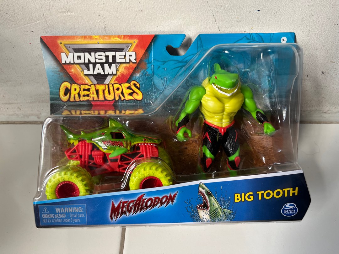 MEGALODON MONSTER JAM Creatures Big Tooth limited edition MONSTER TRUCK ...