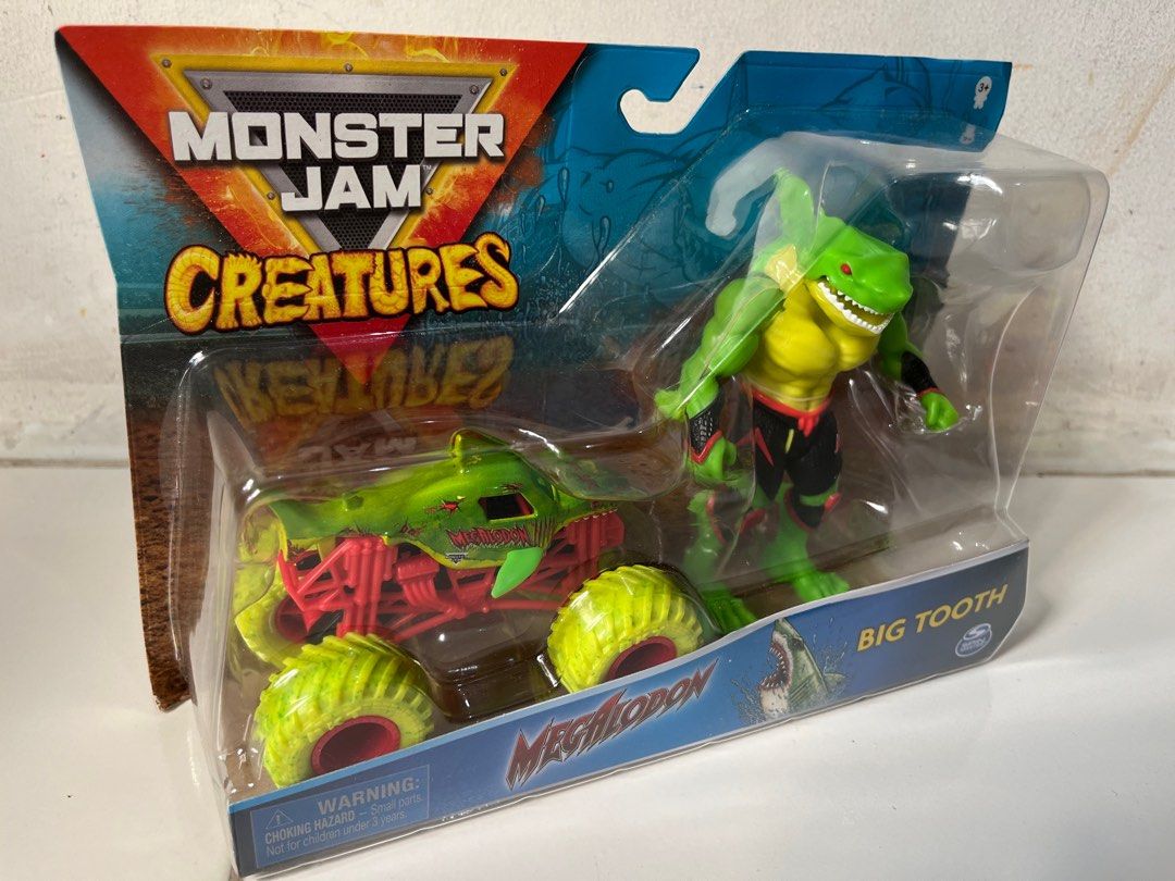 MEGALODON MONSTER JAM Creatures Big Tooth limited edition MONSTER TRUCK ...