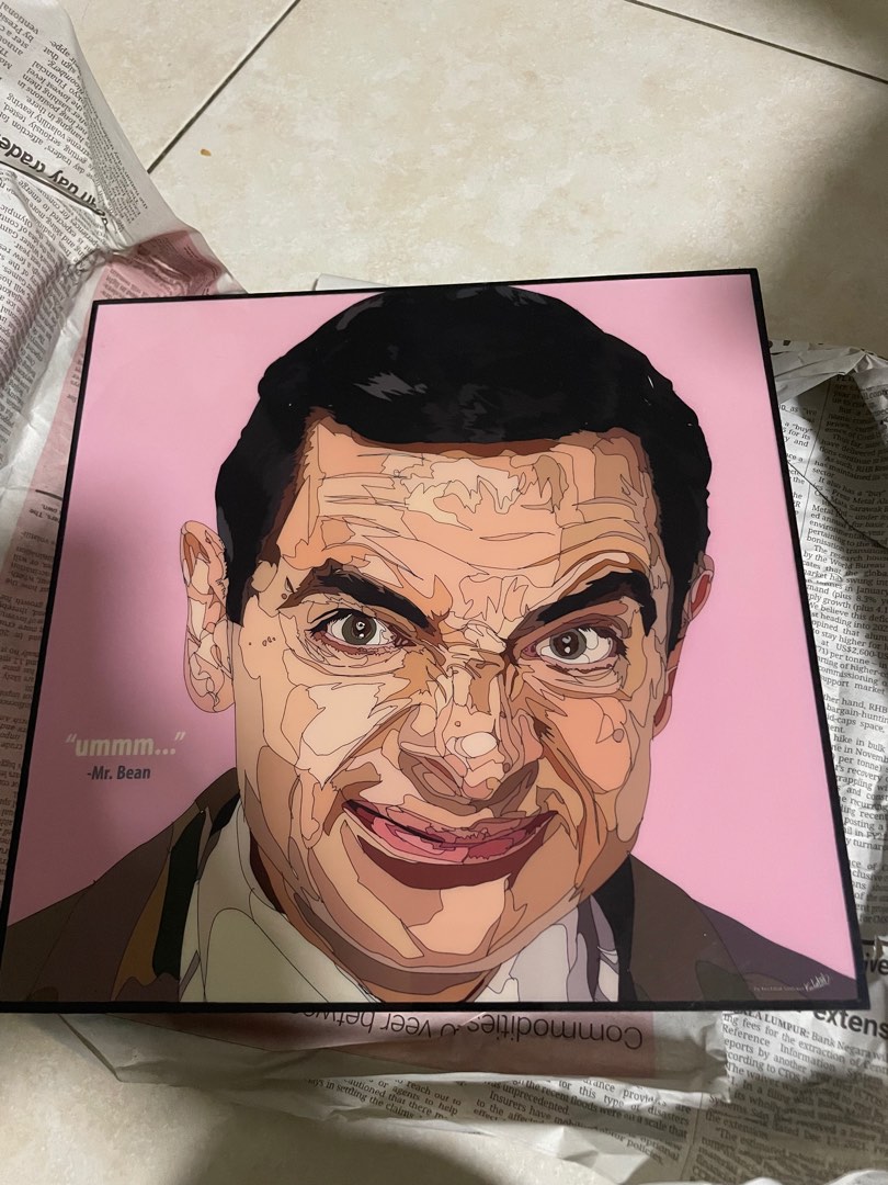 Mr Bean Pop Art Frame, Hobbies & Toys, Toys & Games on Carousell