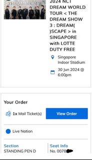 NCT Dream TDS3 Concert, Tickets & Vouchers, Event Tickets on Carousell